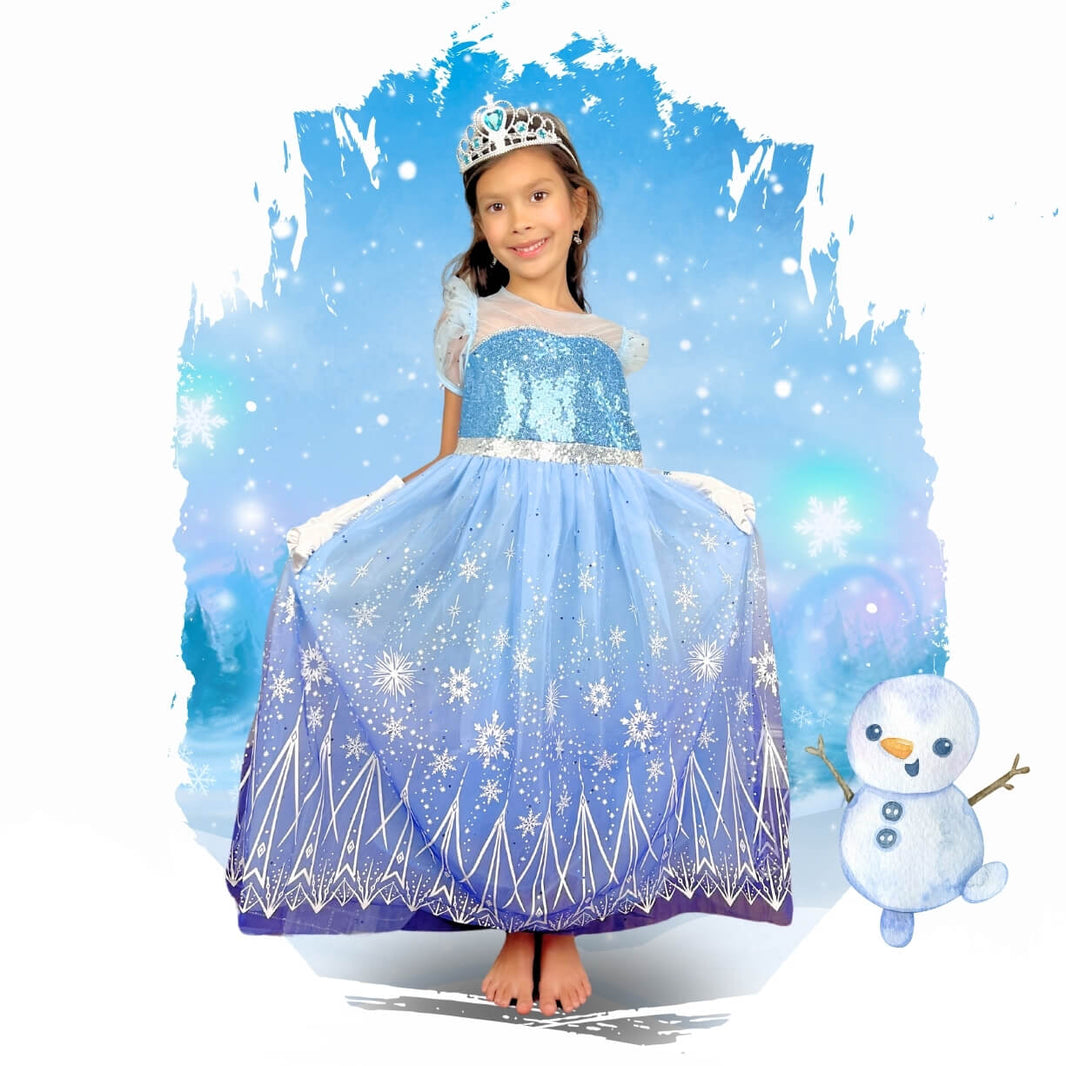 Dress Up Like A Frozen Princess with an Ice Queen Dress – Princess Twirl